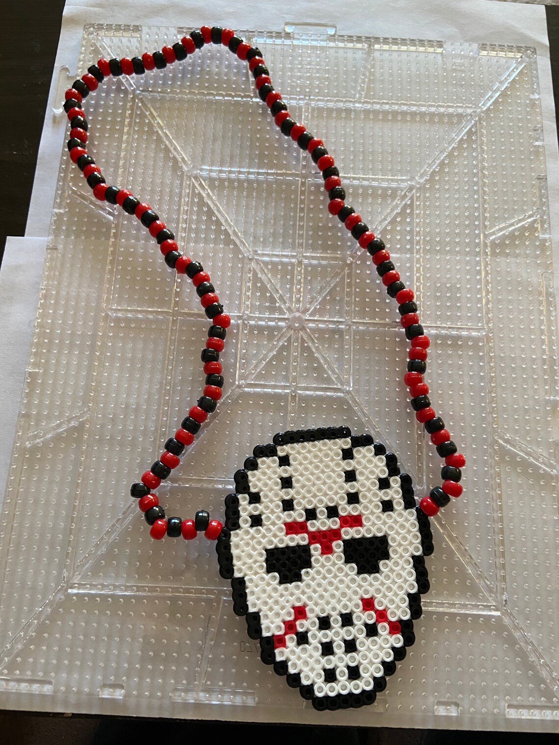 Jason Mask Perler Necklace - Etsy
