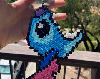 Small Stitch Perler Bead Keychain - Etsy