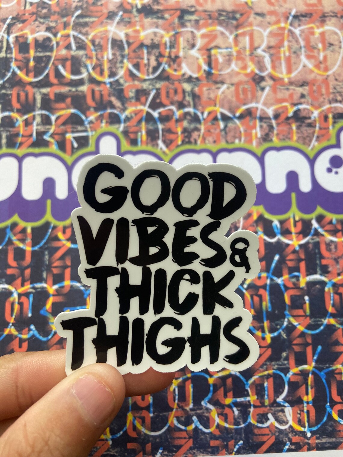 Good Vibes Thick Thighs Sticker - Etsy