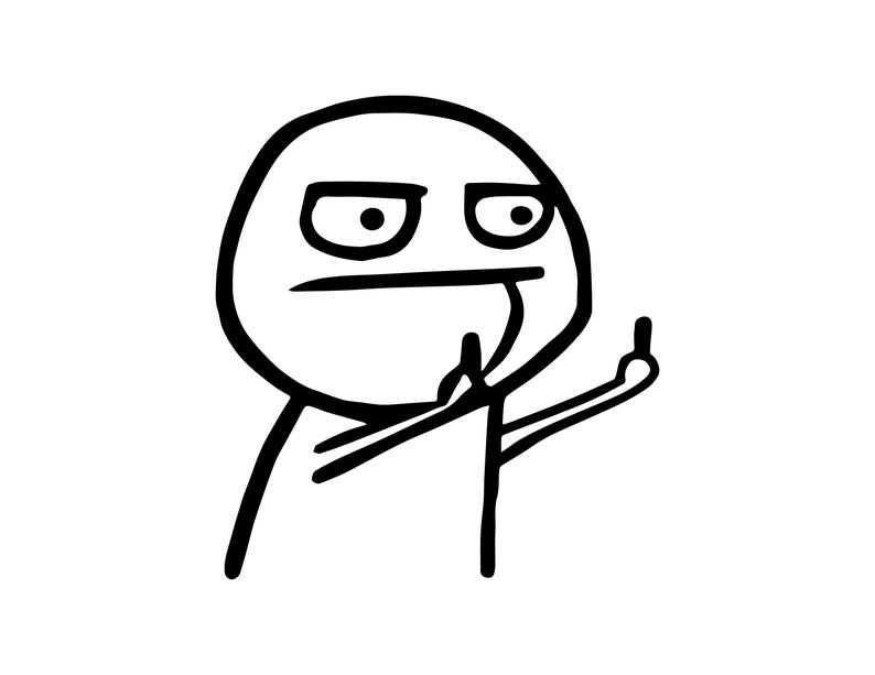 Mittelfinger Strichmännchen Sticker - Etsy.de