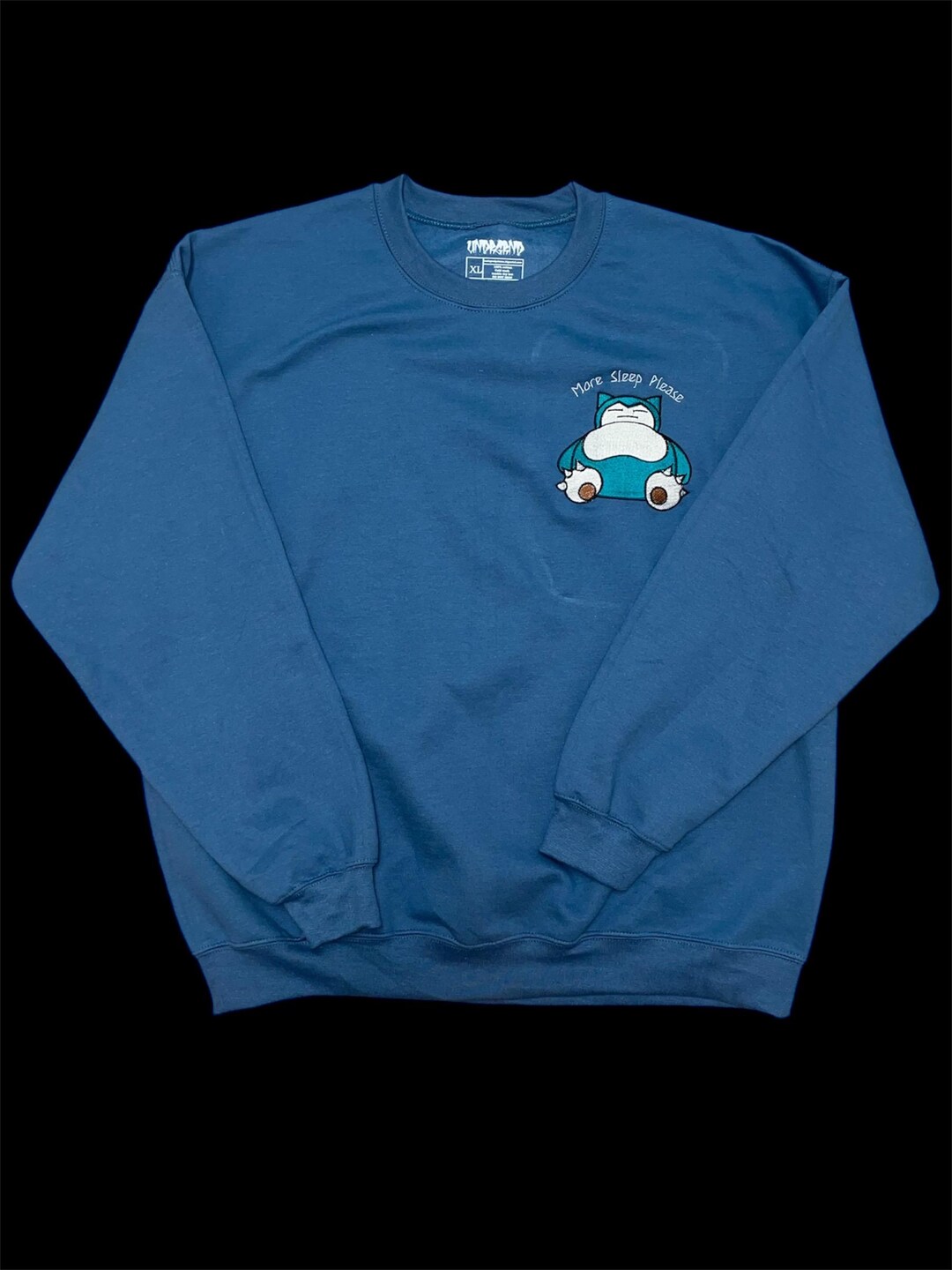 More Sleep Please Embroidered Sweater - Etsy