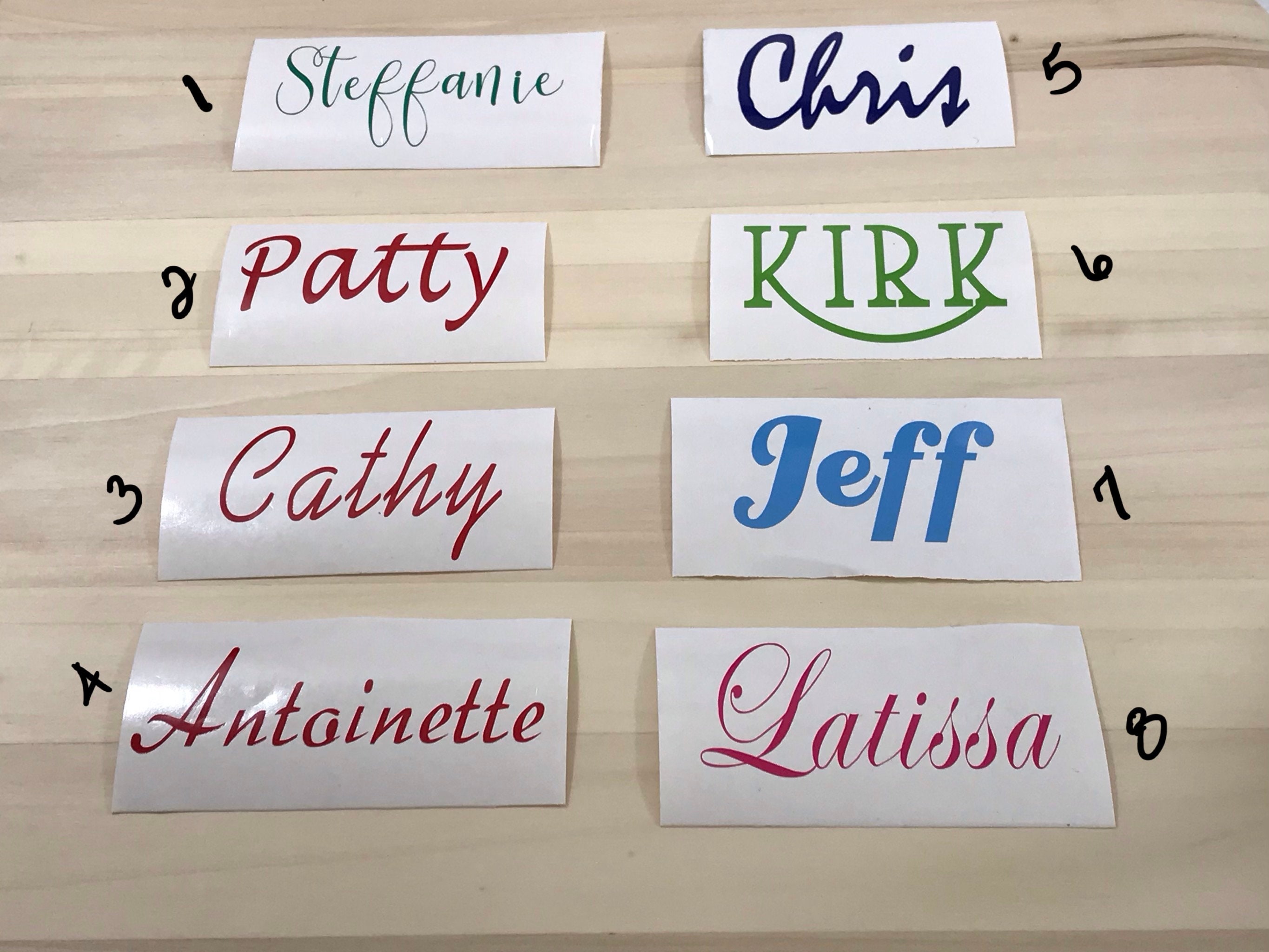 Vinyl Name Decal Custom Name Decal Custom Vinyl - Etsy
