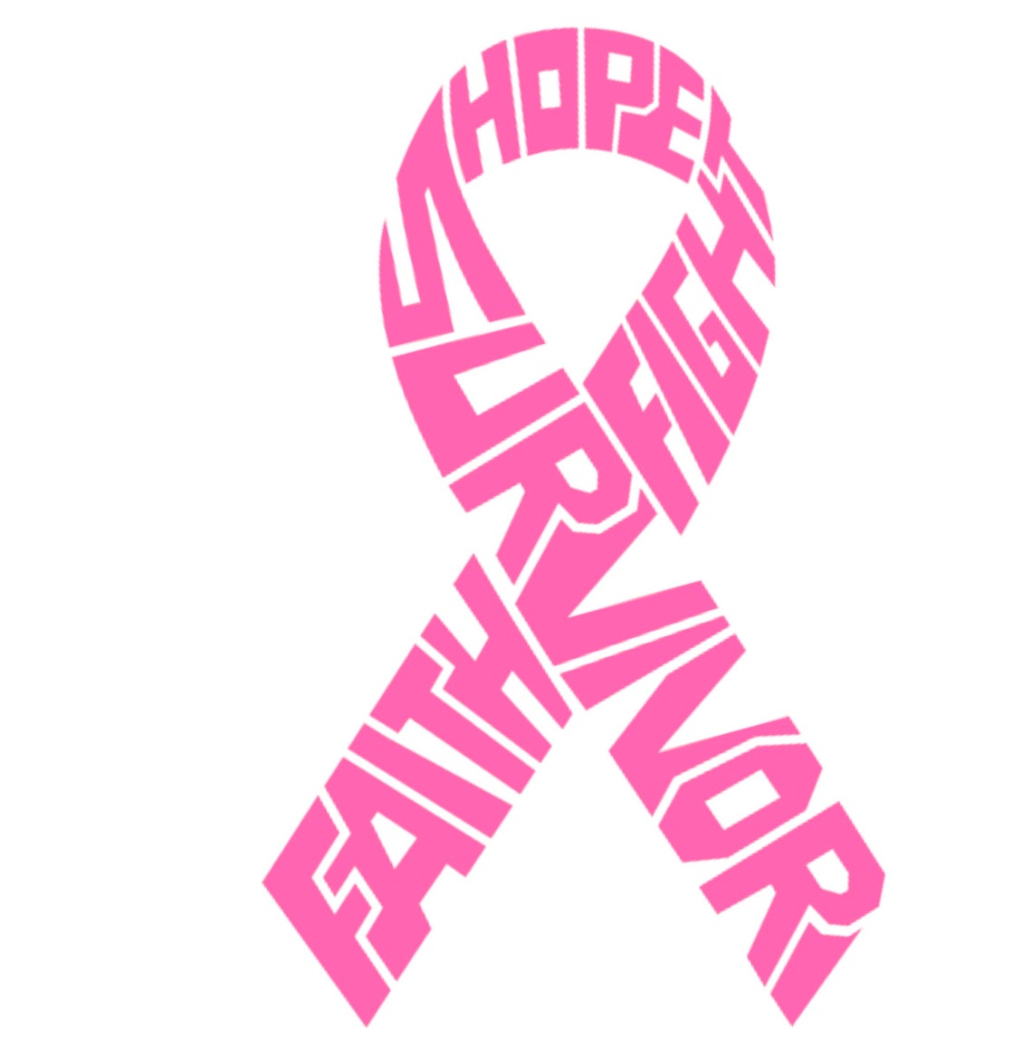Faith Fight Hope Survivor Breast Cancer Awareness Vinyl - Etsy