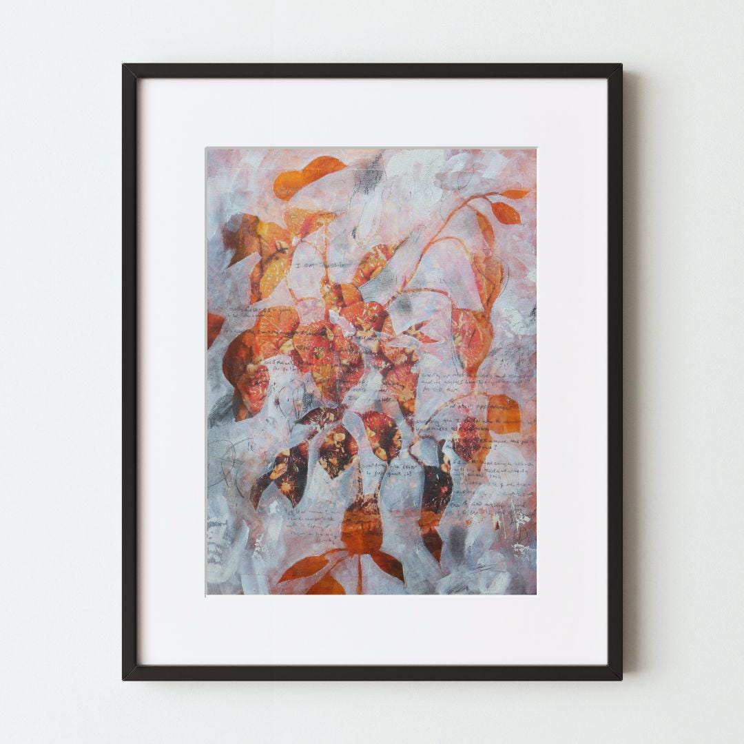 Process of Elimination: 8x10 Mixed Media Fine Art Print, Botanical ...