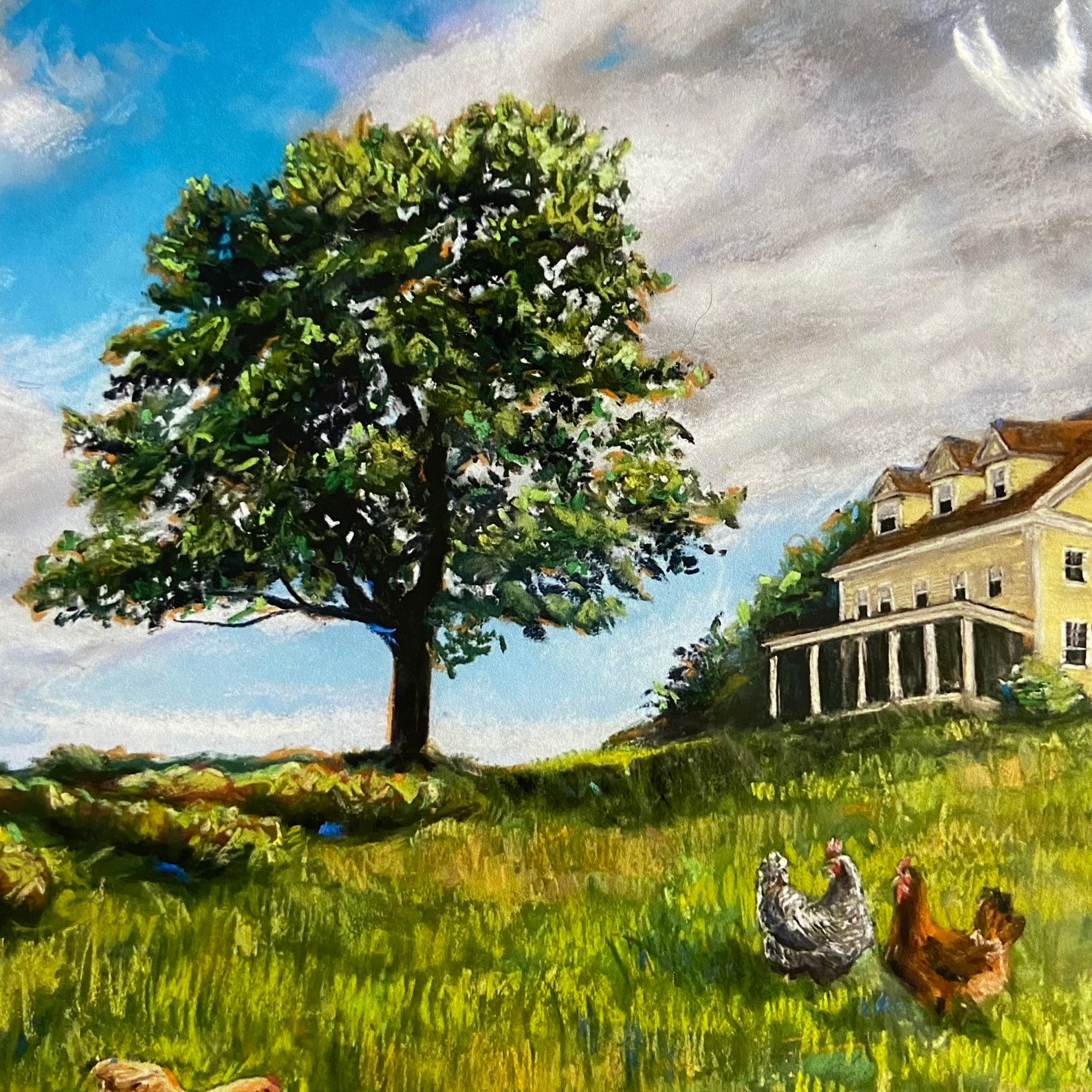 Channeling Wyeth: 8x10 Pastel Landscape Art Print, New England ...