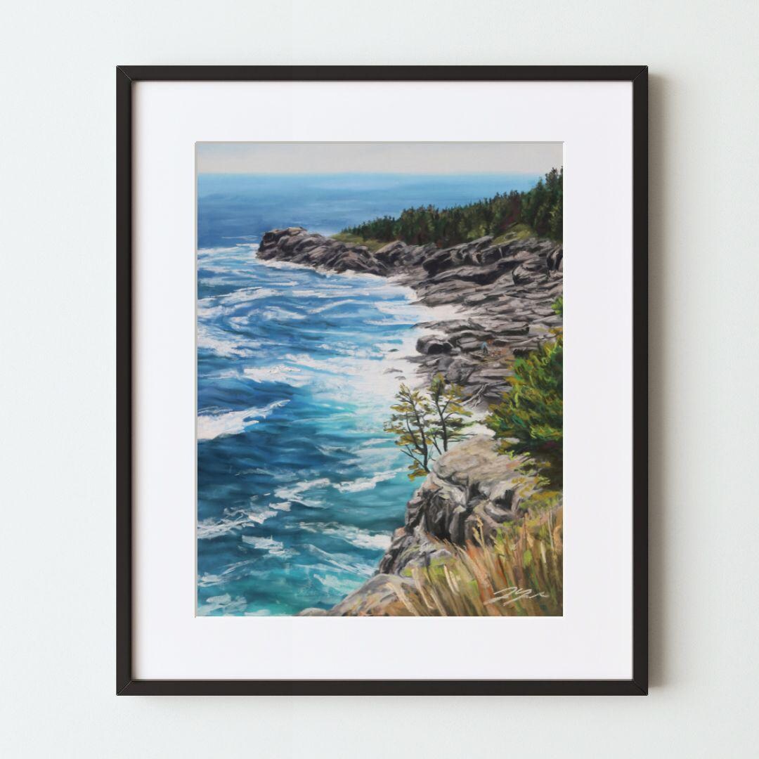 Rock Hopping: 8x10 Fine Art Print, Crashing Ocean Waves on Rocky Beach ...