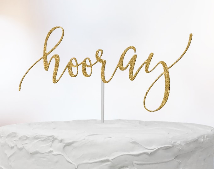 HOORAY Felt Cake Topper stiffened Felt Custom Color Options Available ...