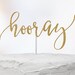 Hooray Cake Topper, Celebration Glitter Center Piece - Etsy