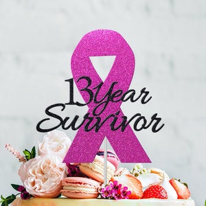 Breast Cancer Survivor Cake Topper, Cancer Fighter Celebration Topper ...