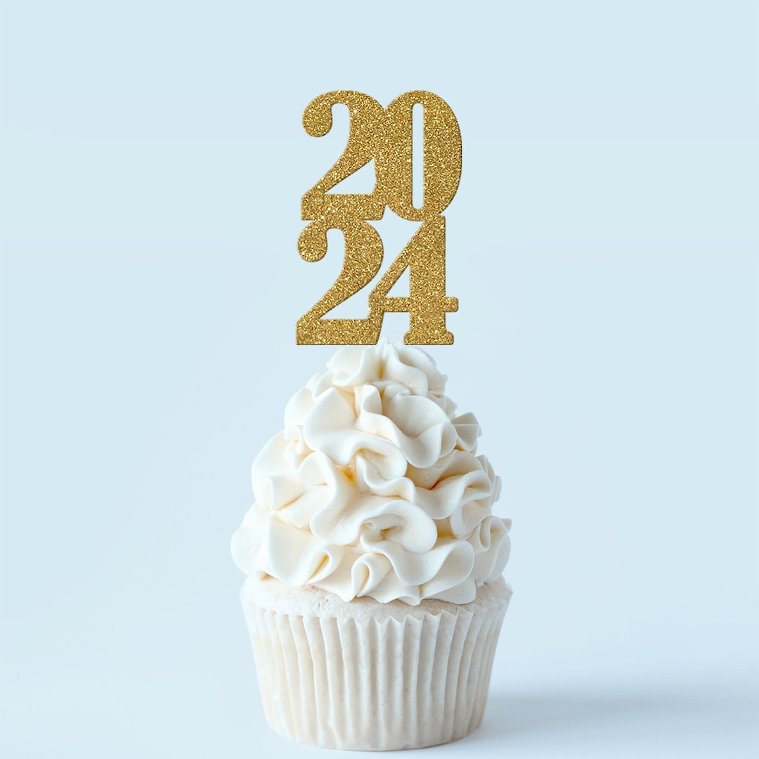 2024 Cupcake Toppers, Graduation Decorations 2024, Class of 2024 ...