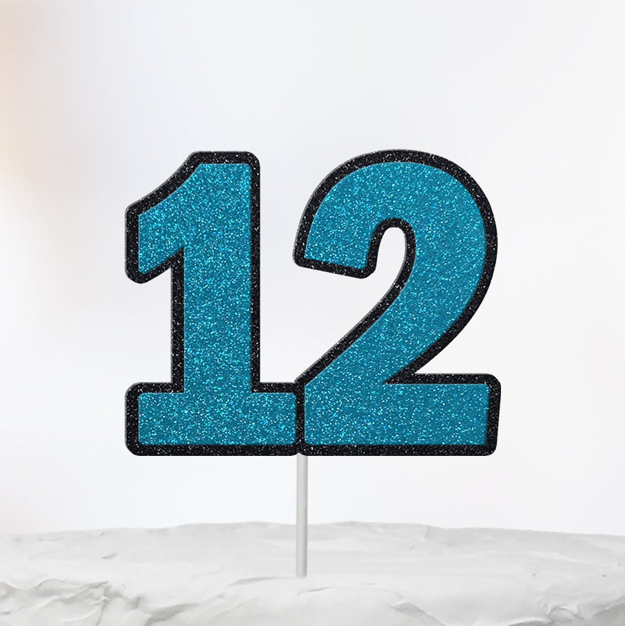 Number 12 Birthday Cake Topper 12th Birthday Celebration - Etsy