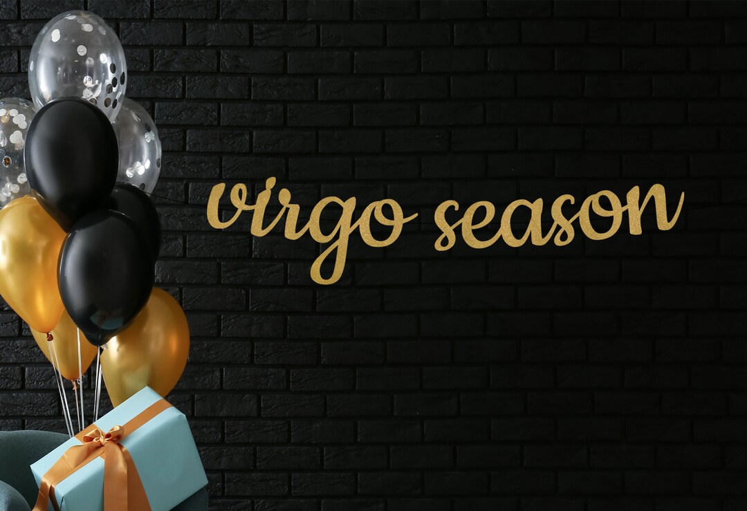 VIRGO Season Stringed Birthday Banner, Zodiac Birthday Banner, August ...