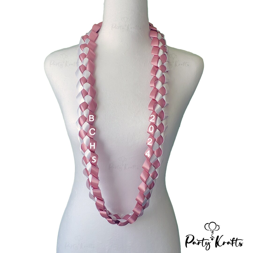 Honor Ribbon Lei Graduation Gift, Merit Lei 5/8", Personalized Lei ...