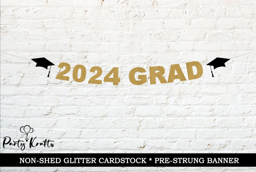 2024 GRAD Stringed Banner, Graduation Sign, Graduate Banner, Senior ...