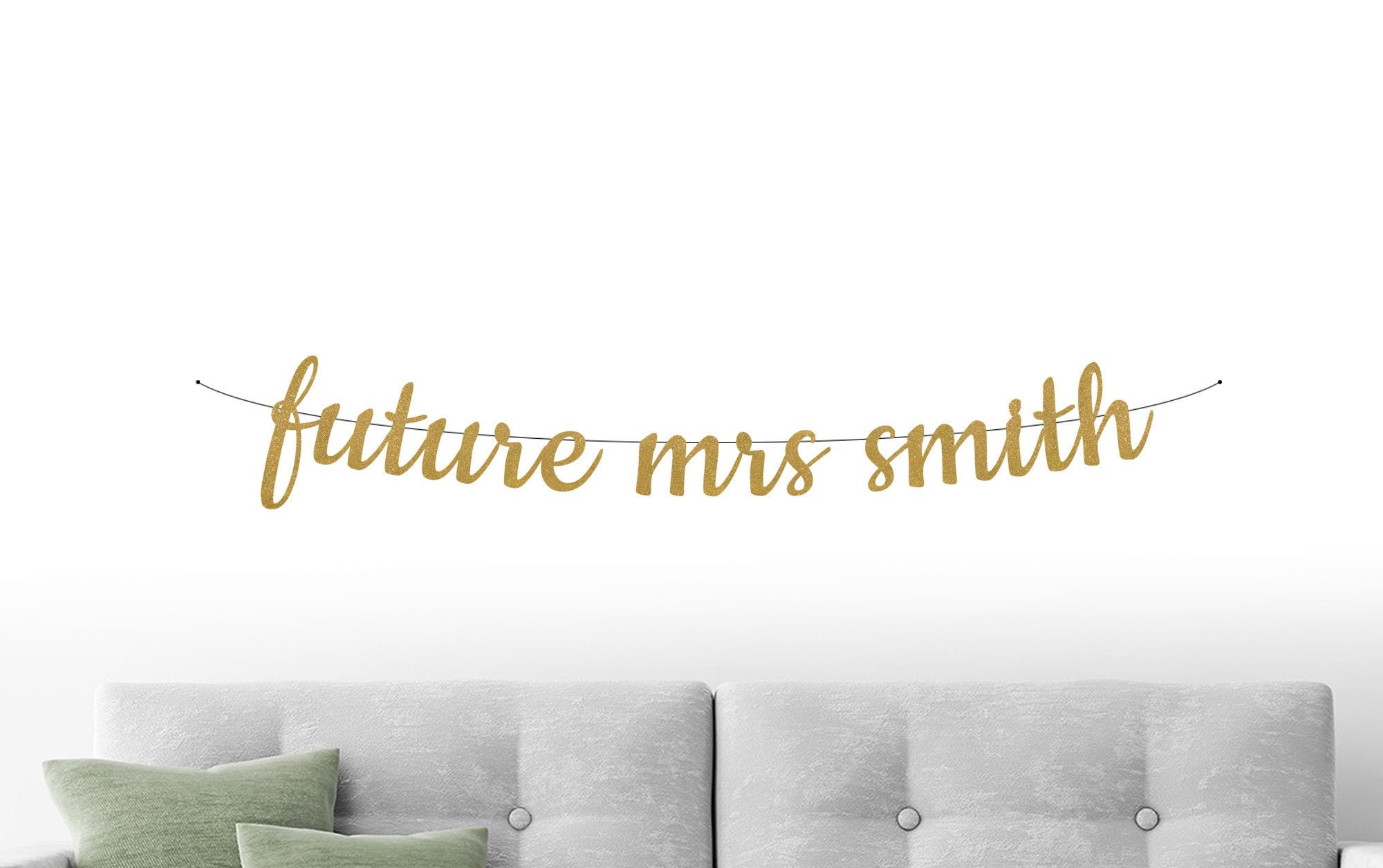 Personalized Future Mrs Banner, Engagement, Bridal Shower, Bachelorette ...