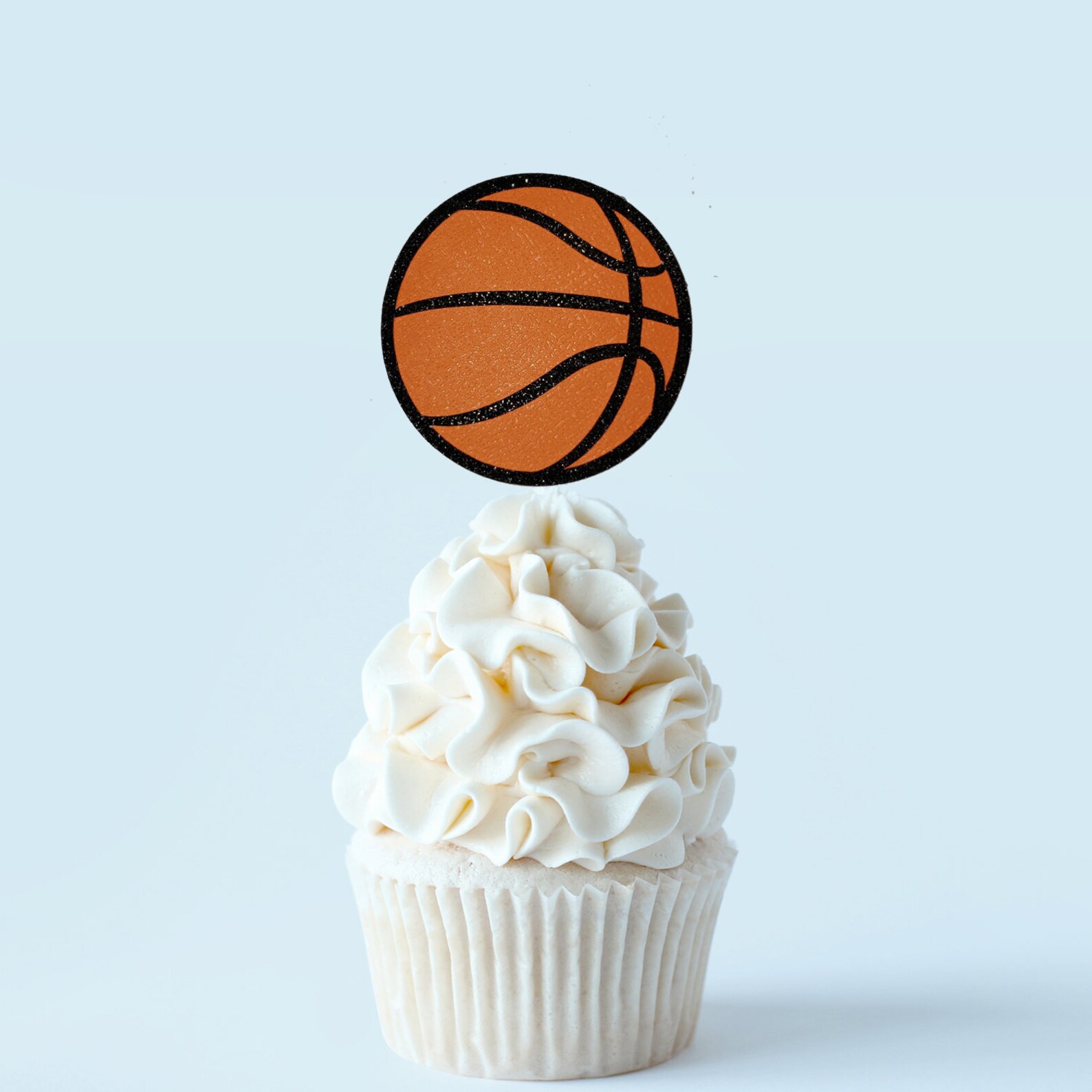 Basketball Cupcake Topper, Sports Decoration, Basketball Player ...