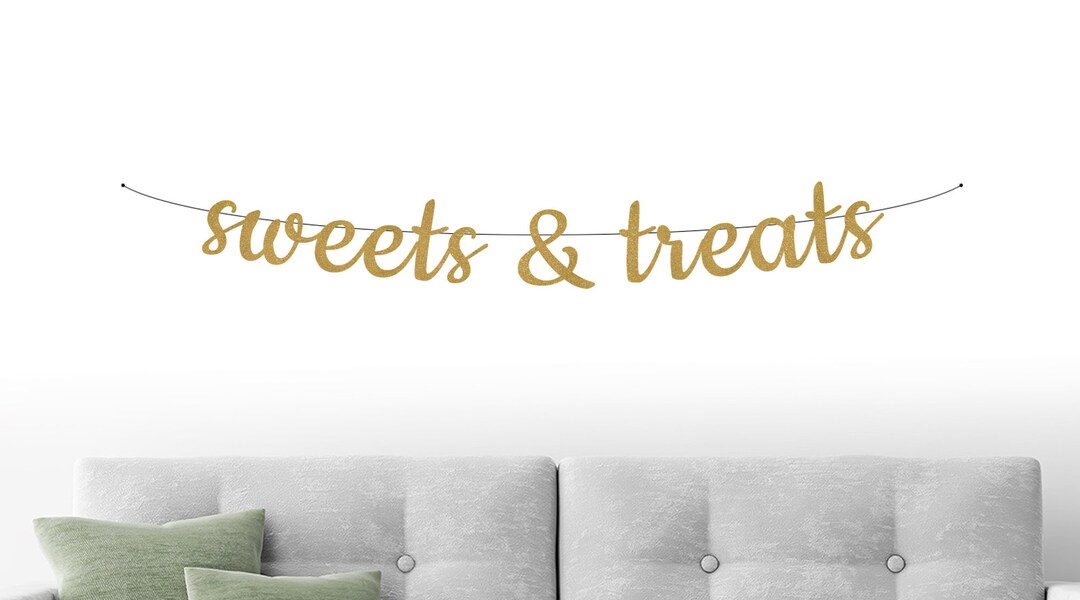 Sweets & Treats Banner, Candy Bar Hanging Banner Sign - Etsy