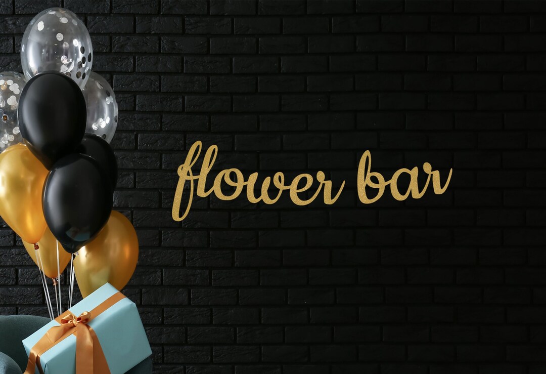 Flower Bar Banner, Wedding Flower Bouquet Station Sign, Bridal Shower ...