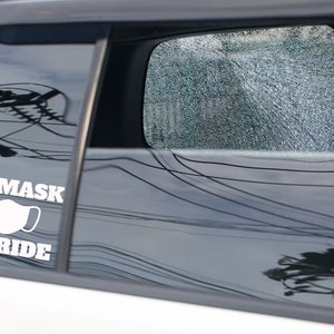No Mask No Ride Window Decal 2 Decals Included Ride Share Window ...
