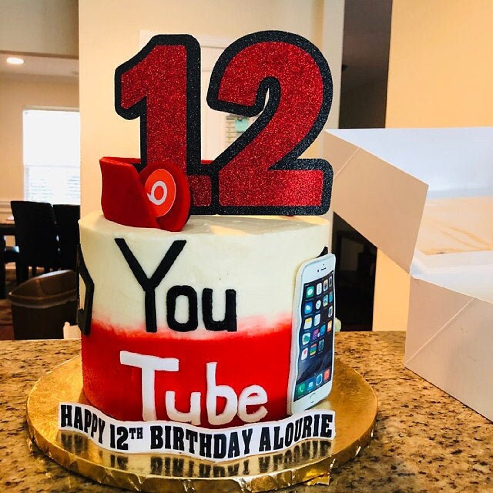 Number 12 Birthday Cake Topper, 12th Birthday Celebration Multi-color ...