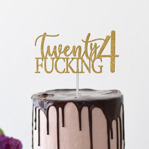 Twenty Four Cake Topper 24 Cake Topper 24th Birthday Cake - Etsy