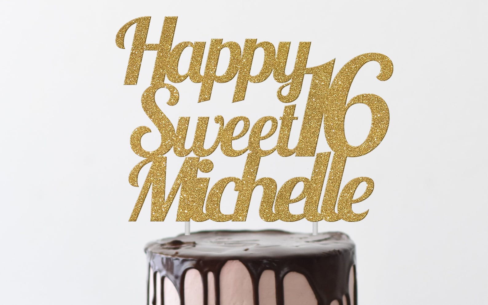Personalized Happy Sweet 16 Cake Topper, 16th Birthday Personalized ...