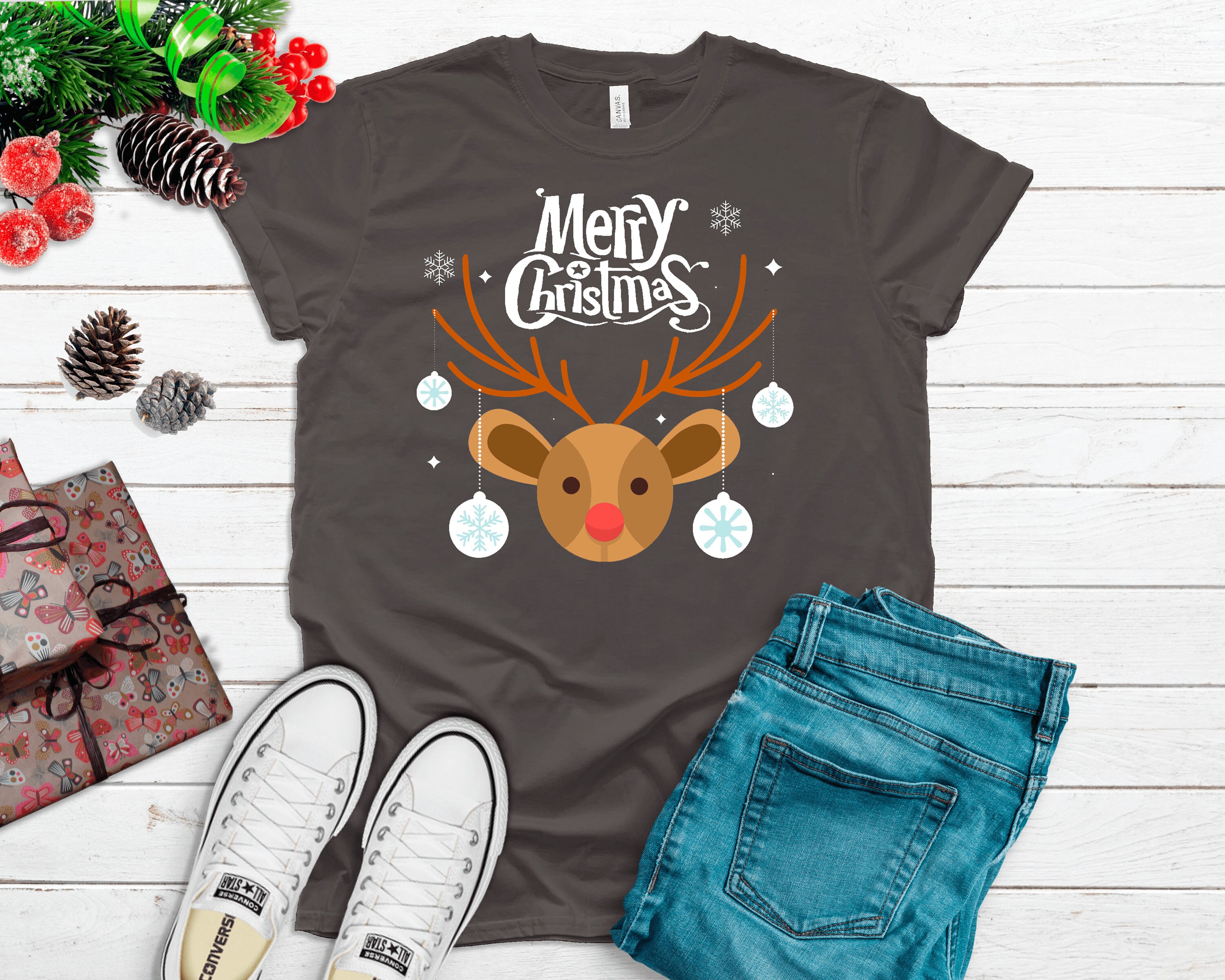Christmas Shirts, Reindeer Shirts, Christmas Tshirt, Holiday Shirt ...