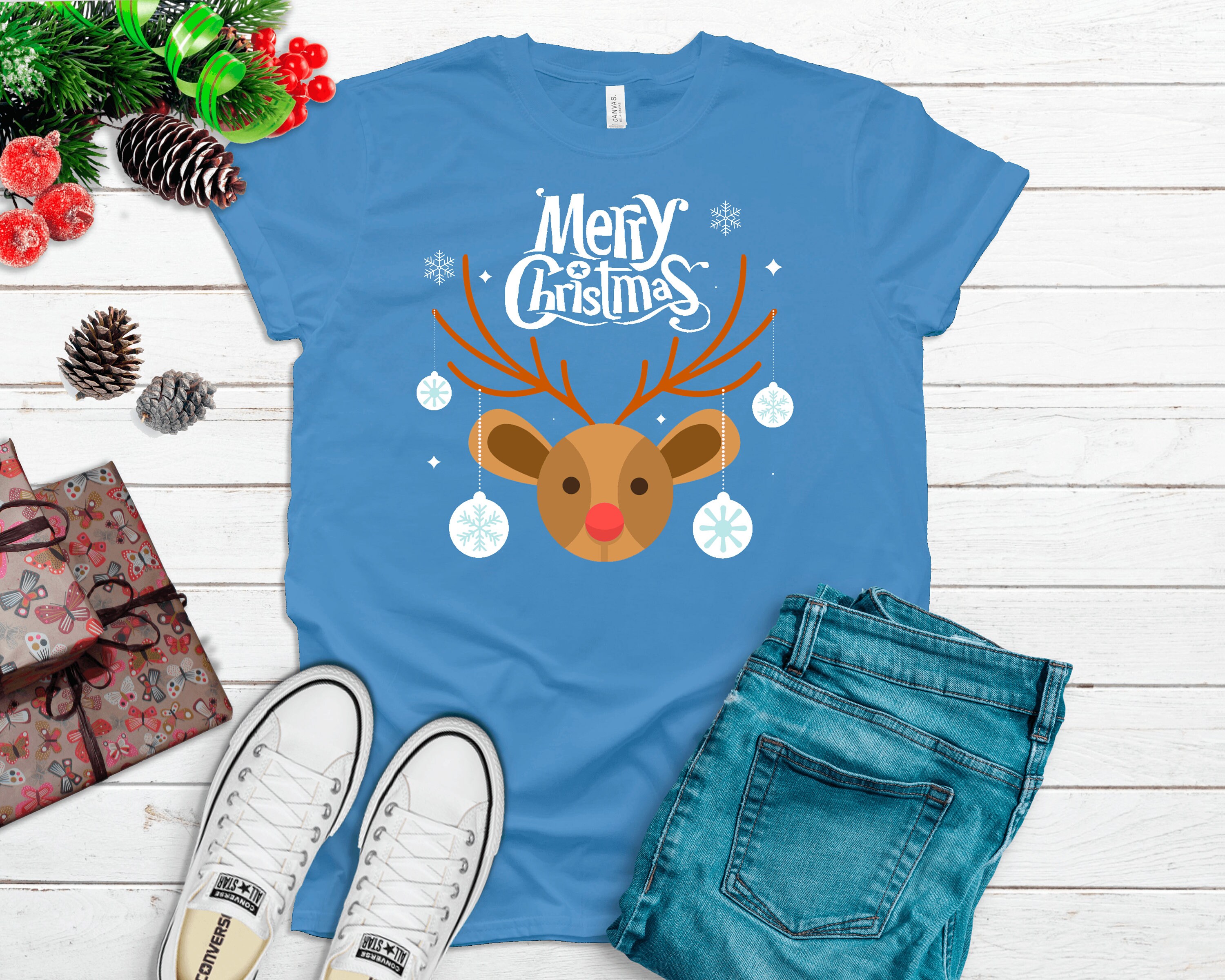 Christmas Shirts, Reindeer Shirts, Christmas Tshirt, Holiday Shirt ...
