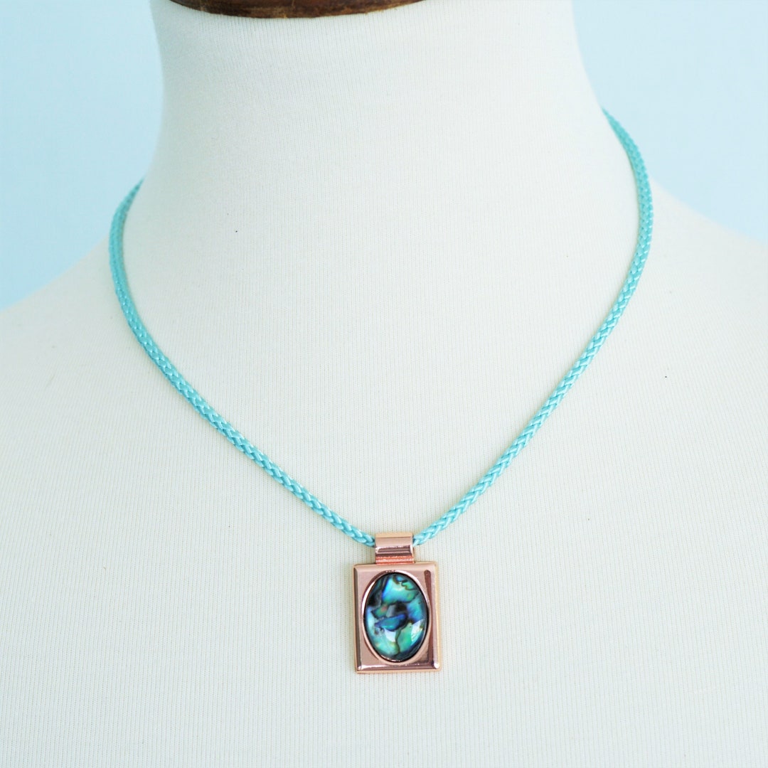 Paua Shell and Copper Necklace - Etsy