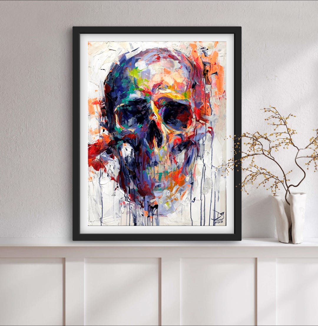 WE ALL GOT One Print | Skull Canvas, Skull Print, Cranium Artwork ...