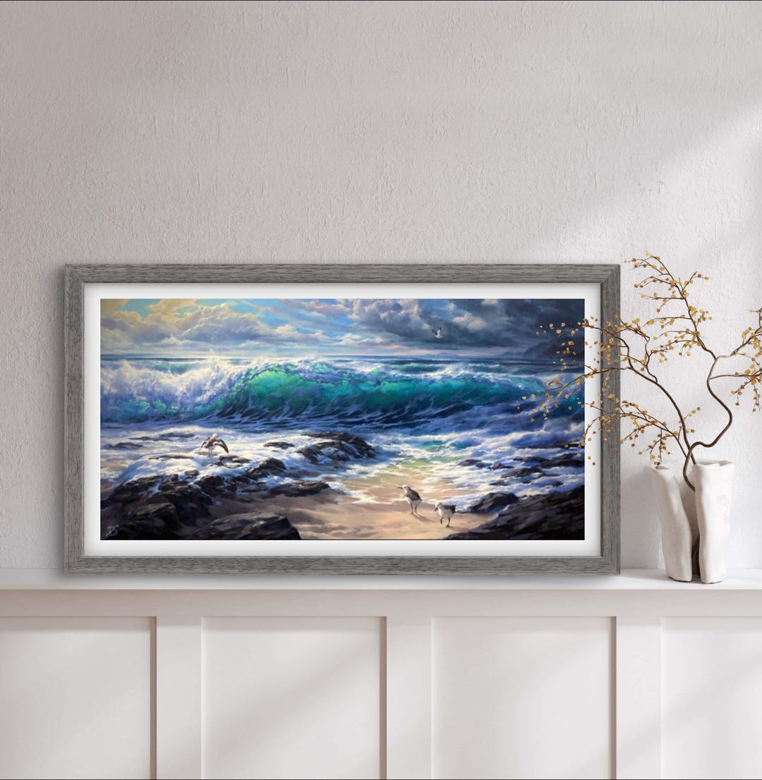 ART PRINT Courage | Canvas | Paper | Ocean Seascape Wall Art, Nautical ...