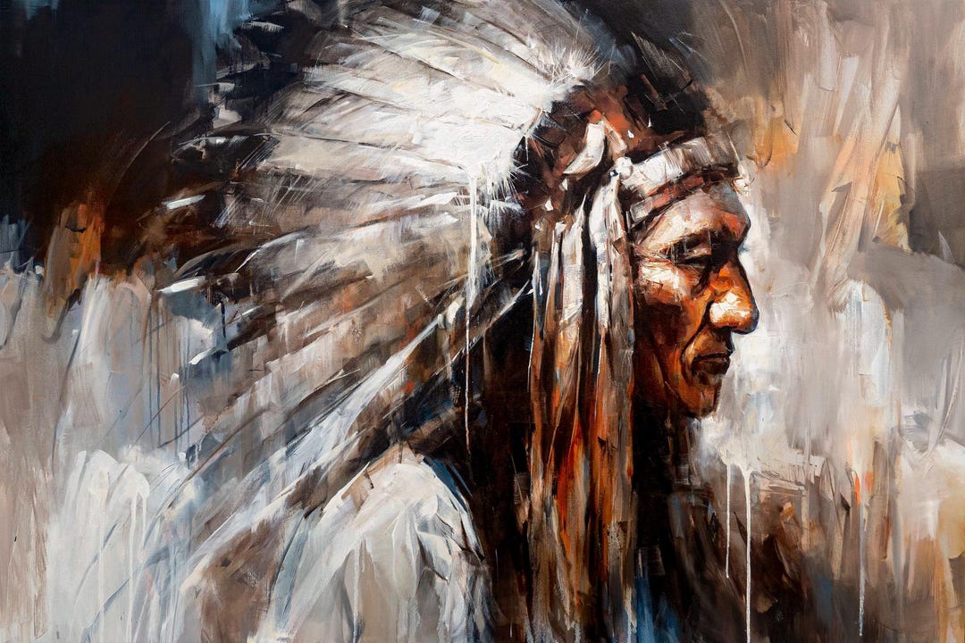 ART PRINT Sitting Bull | Canvas | Paper | First Nations Indigenous ...
