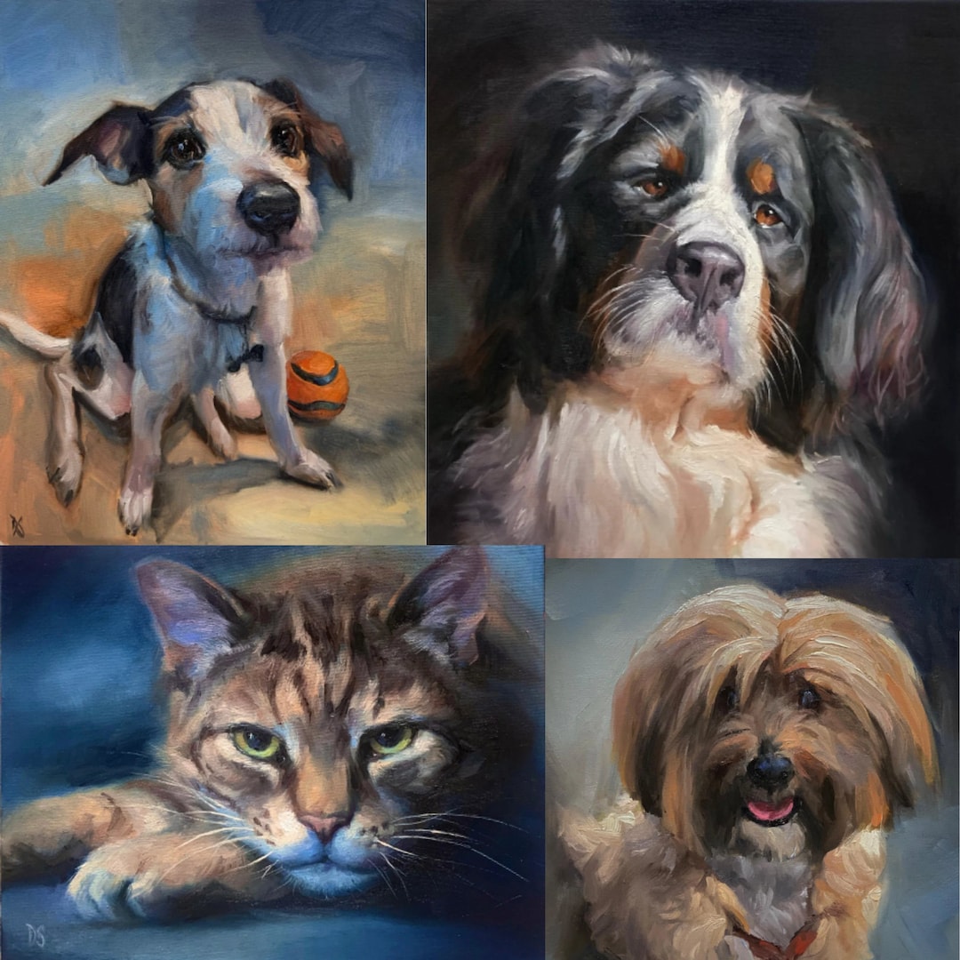 CUSTOM PET PORTRAIT Pet Picture, Dog Painting, Cat Painting, Drawing ...