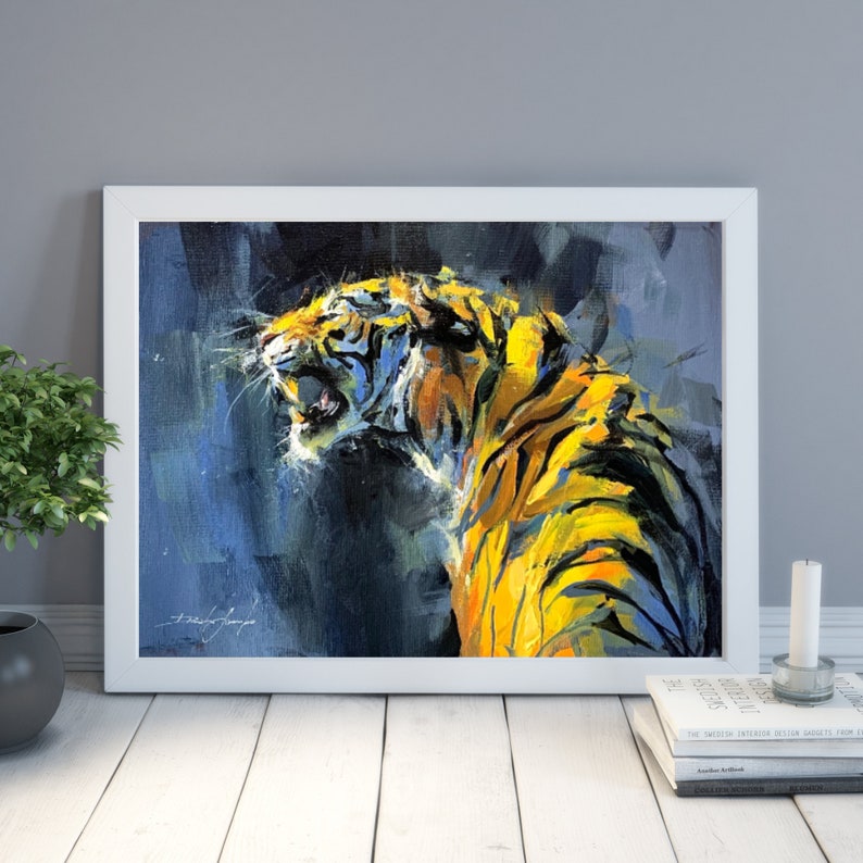FEARLESS Print Tiger Print Tiger Wall Art Tiger Artwork - Etsy