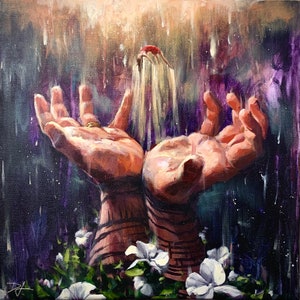 ART PRINT the Fountain | Canvas | Paper | Surrealism Wall Art, Colorful ...