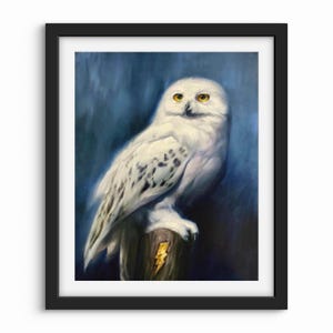HEDWIG Print | Owl Canvas, Snowy Old, Owl Wall Art, Bird Print, Hedwig ...