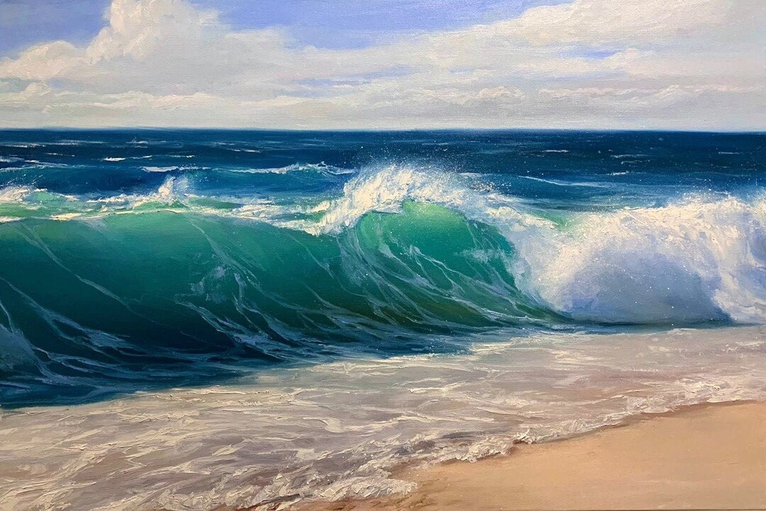 CONTENT Print Seascape Poster, Seascape Artwork, Coastal Artwork, Ocean ...