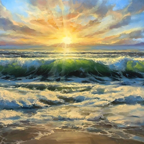 THE AWAKENING Print Seascape Poster Seascape Artwork | Etsy