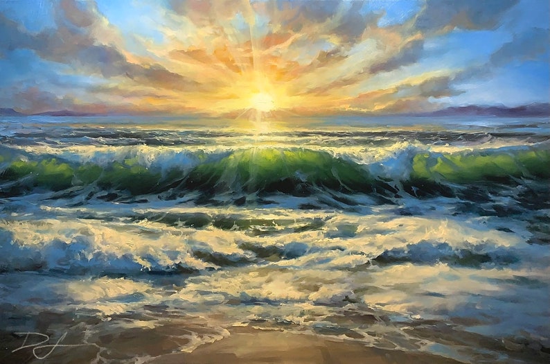 THE AWAKENING Print Seascape Poster Seascape Artwork | Etsy