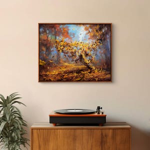 ART PRINT the Rebirth | Canvas | Paper | Cheetah Wall Art, Autumn Fall ...