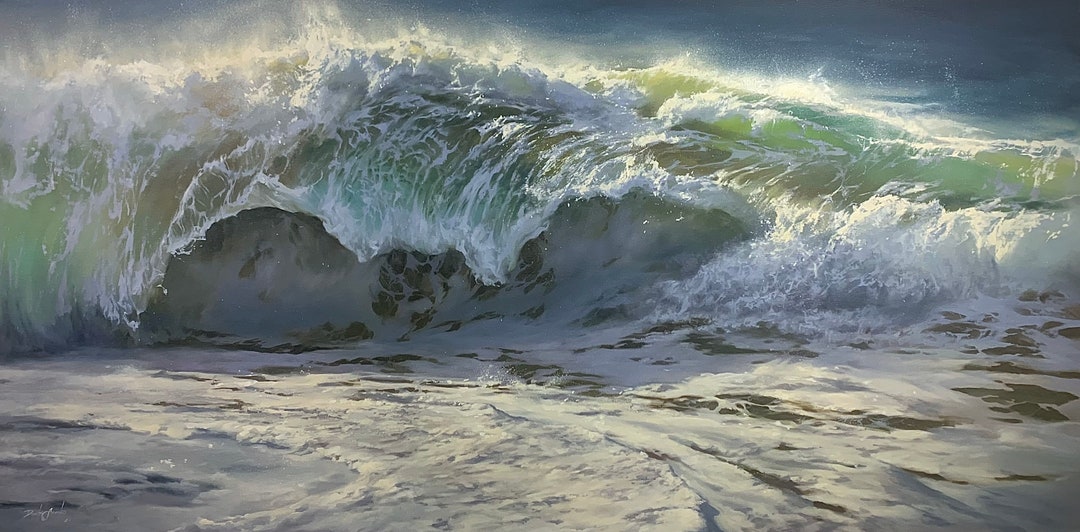 ART PRINT Churning Tide Canvas Paper Ocean Seascape Wall Art, Tidal ...