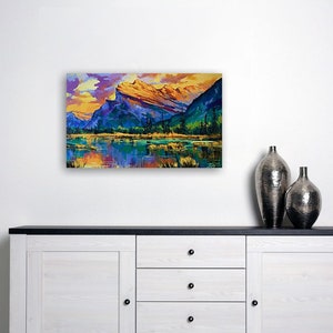 MOUNT RUNDLE Print, | Banff Poster, Mountain Artwork, Landscape Poster ...