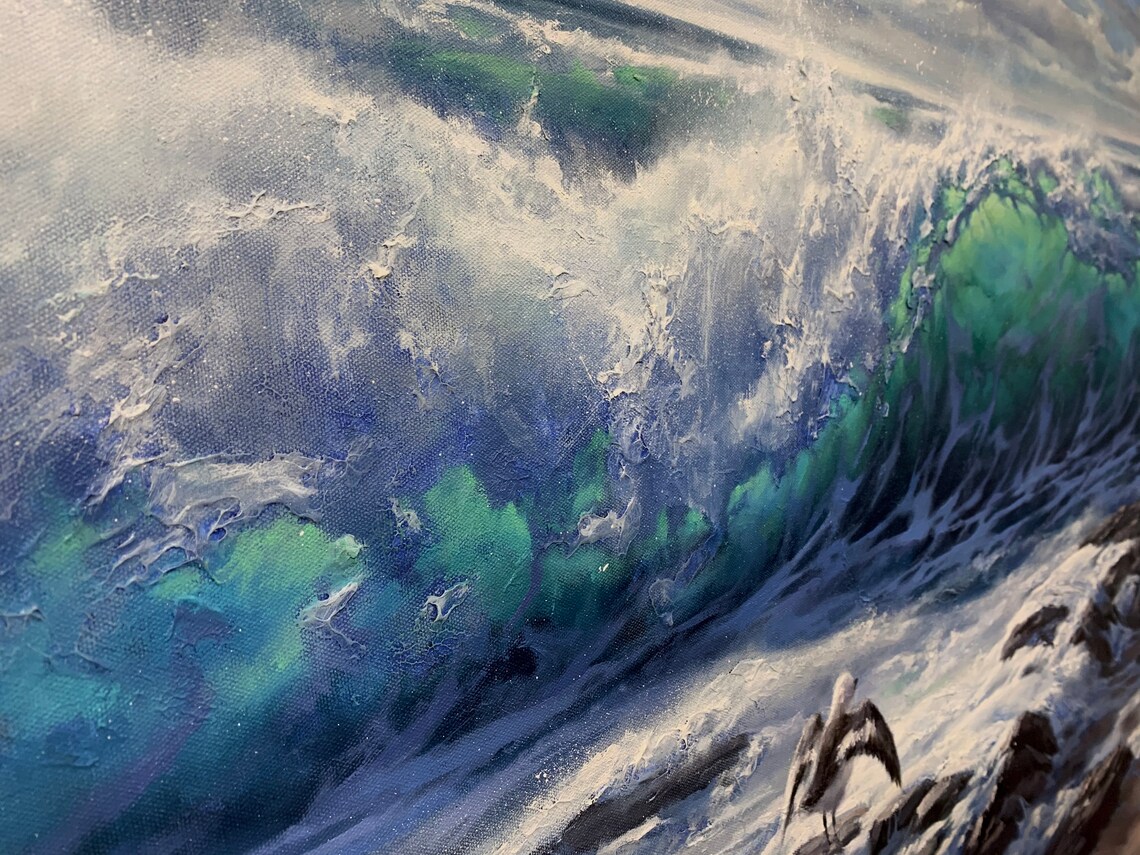 COURAGE Print Seascape Wall Art Seascape Poster Seascape | Etsy