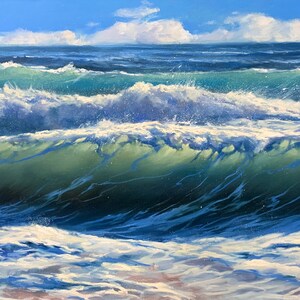 THE DIVE Print | Seascape Poster, Seascape Artwork, Ocean Waves ...