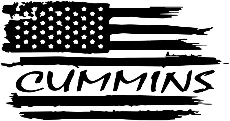 Cummins Flag Decal Sticker | Etsy