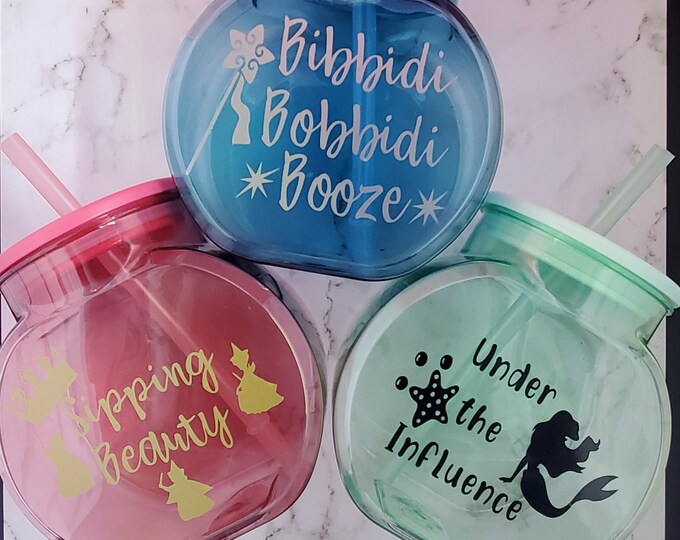 Disney Princess Inspired Fishbowl Cups - Etsy