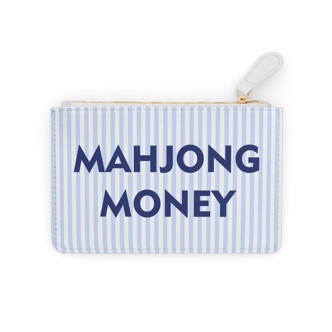 MAHJONG MONEY BAG Pouch Coin Purse Seersucker Blue - Etsy