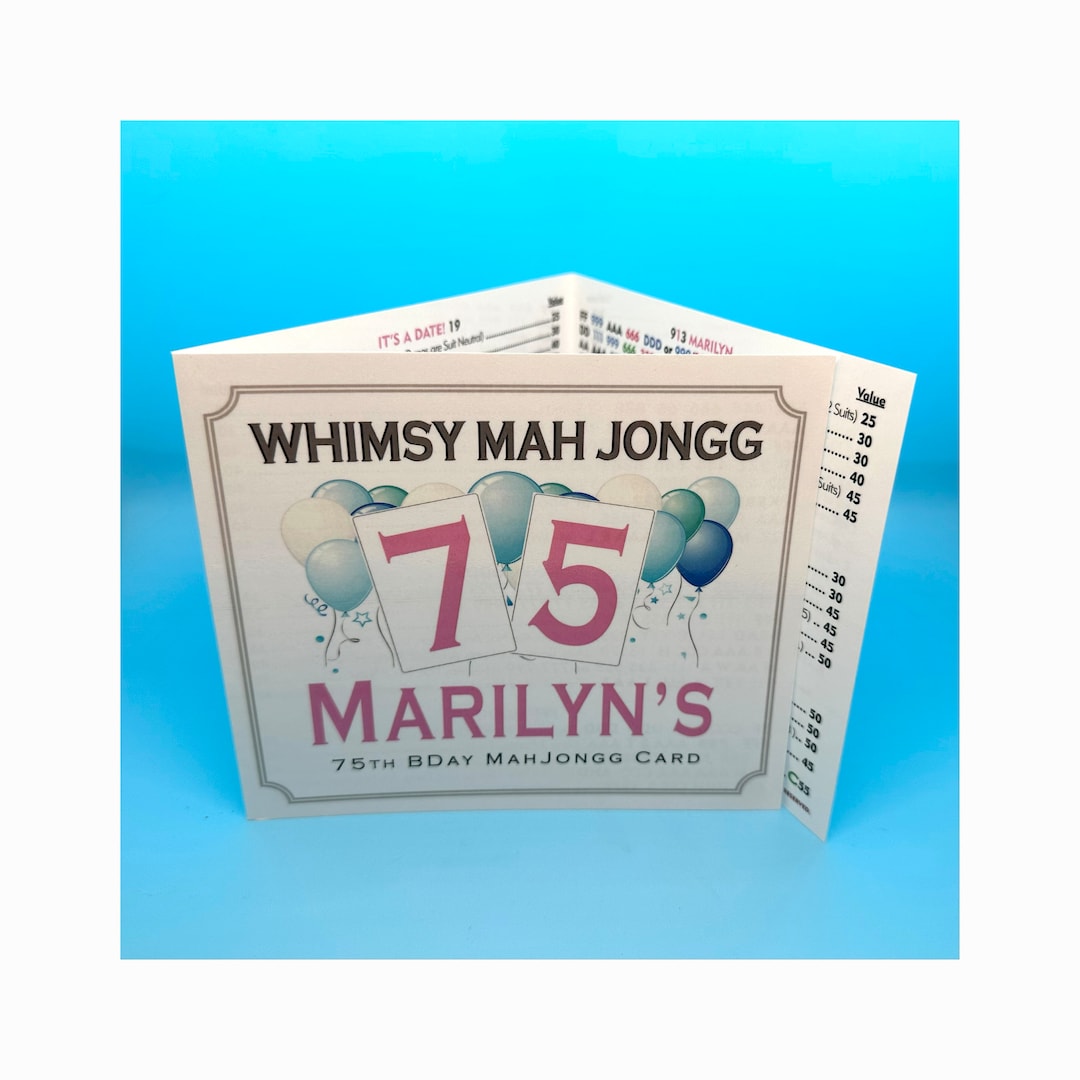 CUSTOM Personalized MAHJONG CARDS Whimsy Mah Jongg Themed Card - Etsy