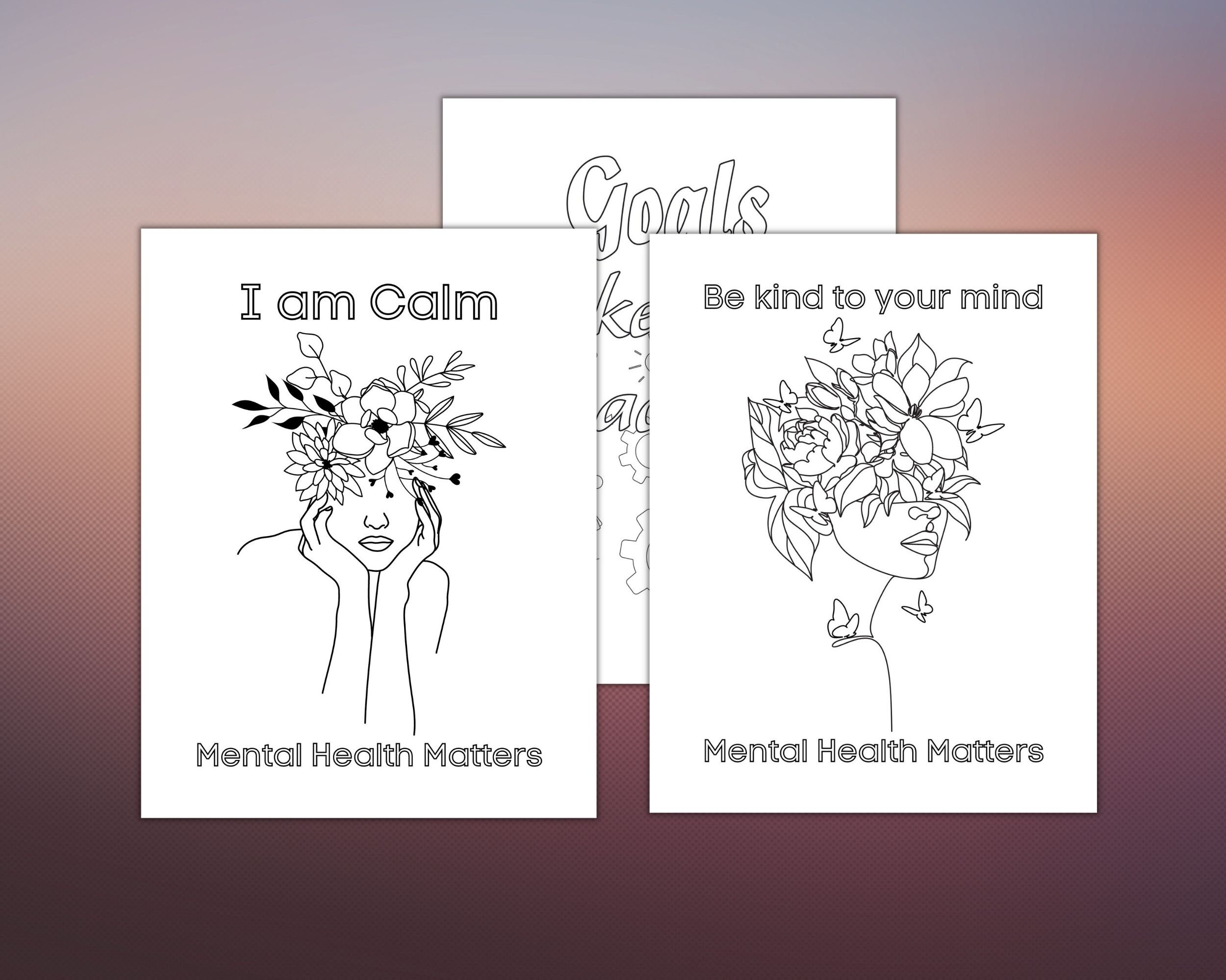 Mental Health Calming Coloring Pages, Calm Coloring Pages, Calm ...
