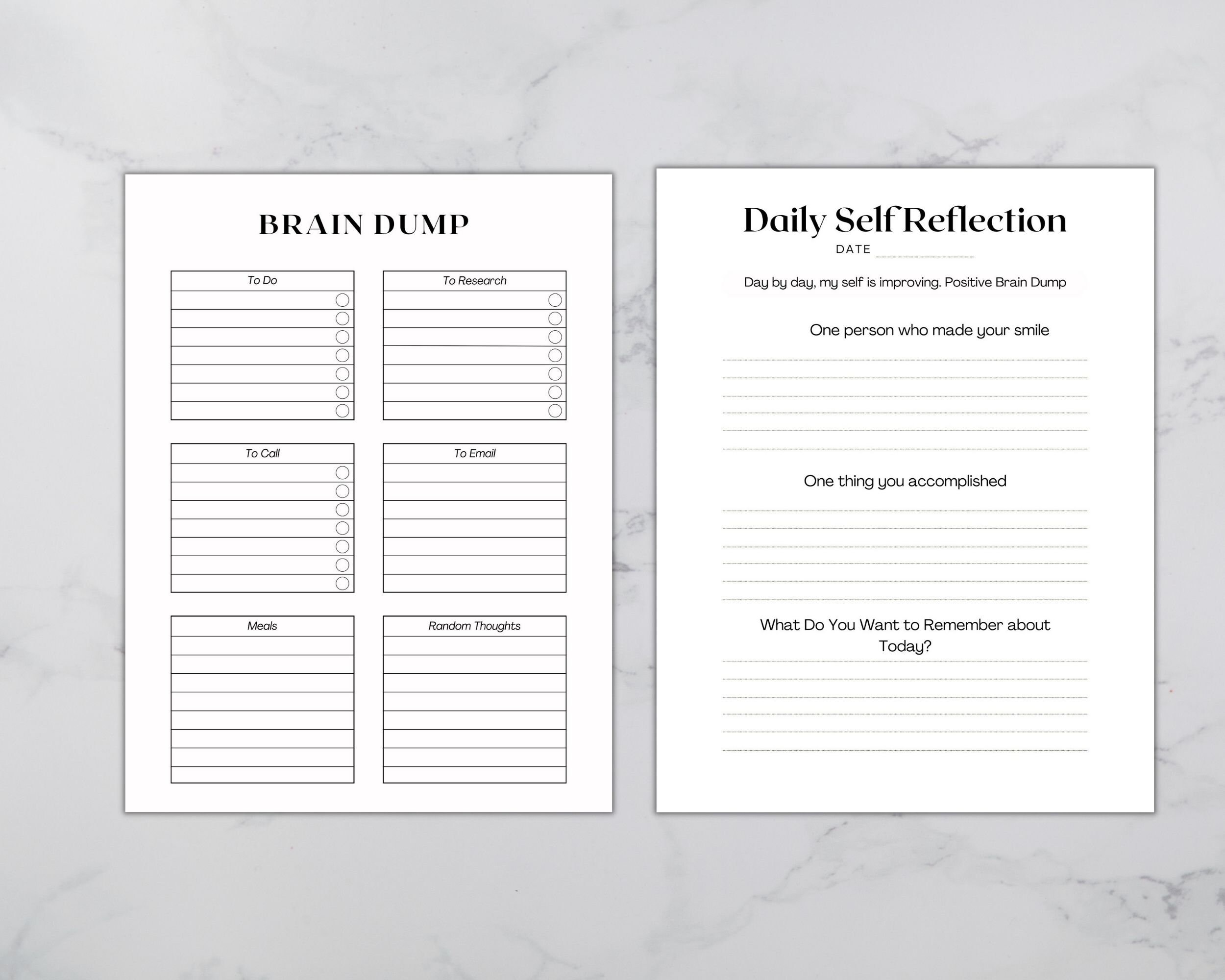 Brain Dump Journal Printable Brain Dump Journal Brain Dump - Etsy